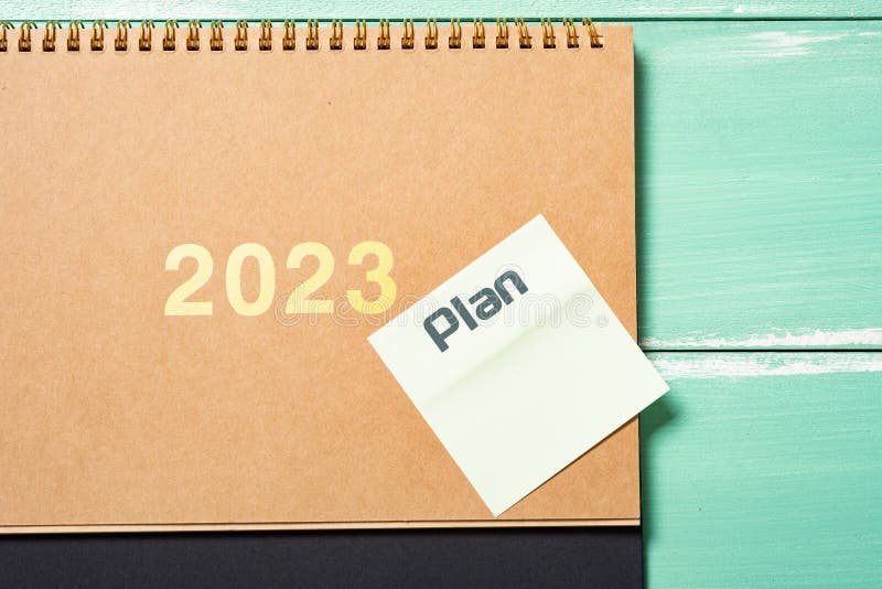 2023 Calender and Memo of Plan Stock Image - Image of planning ...