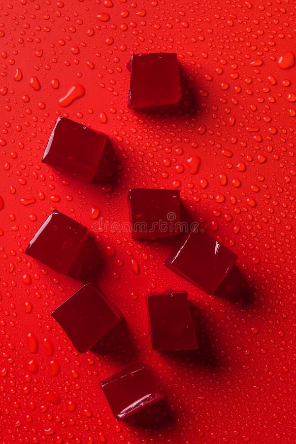 Top View of Candies on Red Surface Stock Image - Image of texture ...