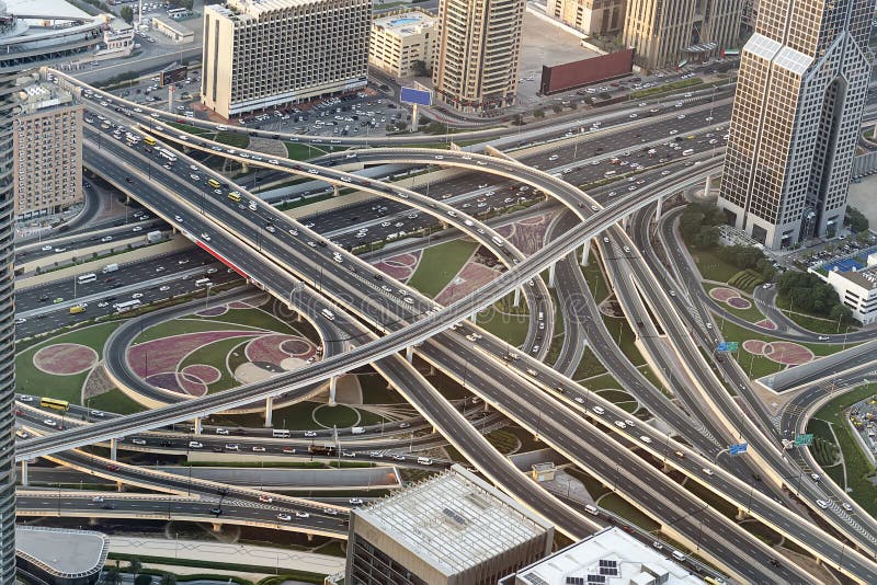 Top View of Car Moving on a Concrete Road Stock Photo - Image of ...