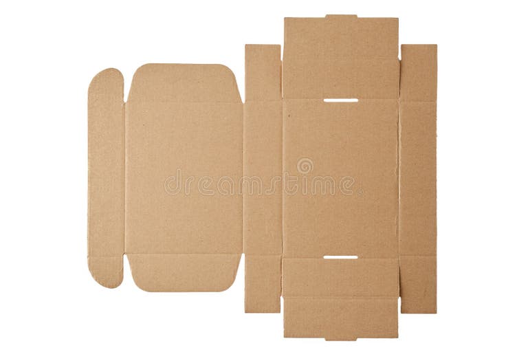 Top View of Cardboard Box in the Unfolded Form Stock Photo - Image of ...