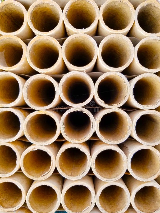 Top View of Cardboard Sleeves in a Box Stock Image - Image of object ...