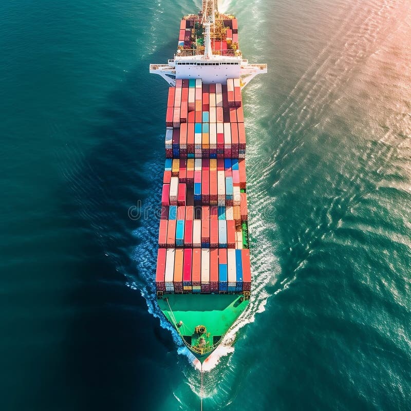 Top View of Cargo Container Business Area. AI Stock Illustration ...