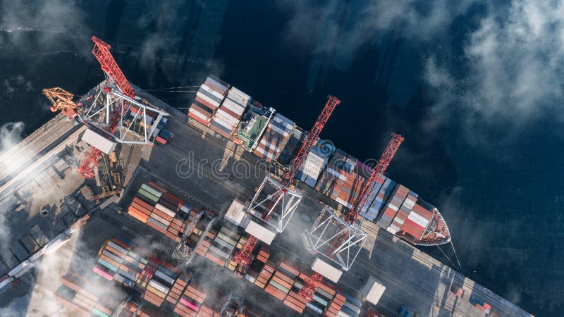 Container Cargo Ship in Import Export Business Logistic, Freight ...