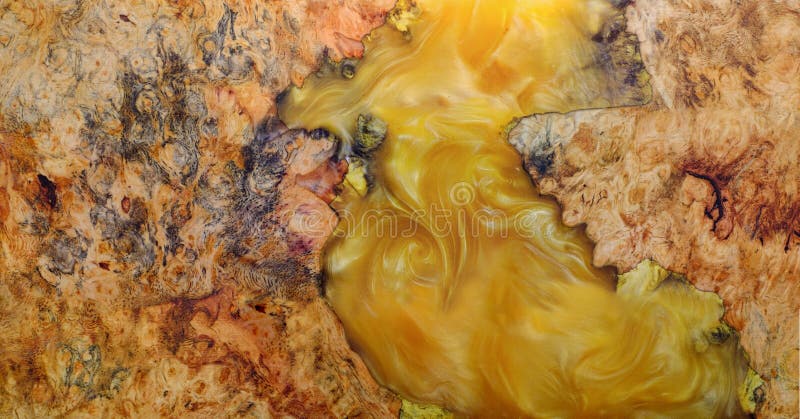 Casting Epoxy Resin Burl Wood Background Texture Stock Photo - Image of ...