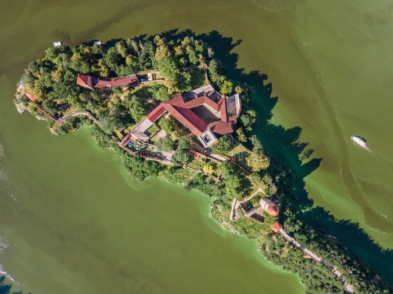 Top View of a Castle between Two Rivers Stock Photo - Image of nature ...