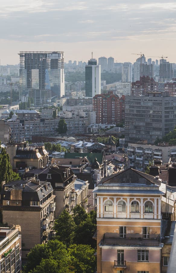 Top View of Center of Kiev City Editorial Photo - Image of buildings ...