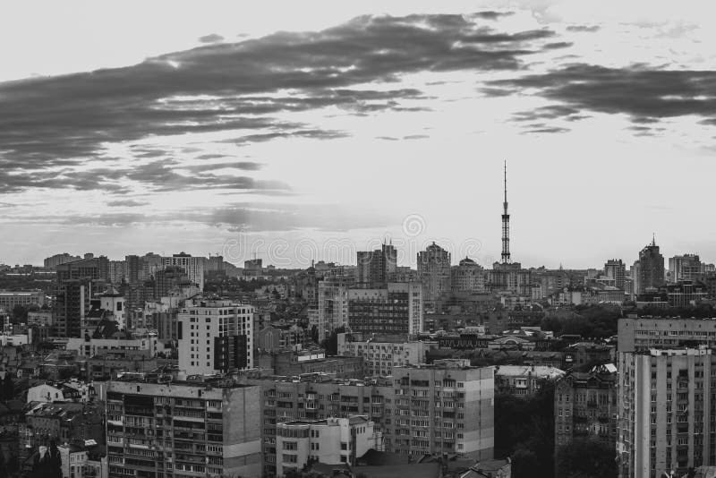 Top View of Center of Kiev City Editorial Stock Photo - Image of ...