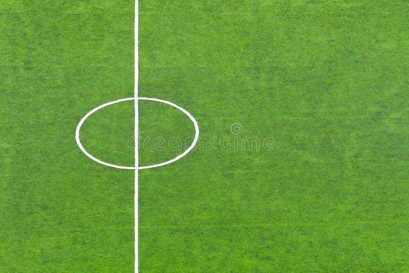Top View of the Central Circle of the Football Field Stock Image ...