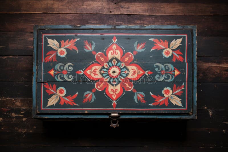 Top View of a Chalk Box on the Wooden Floor Stock Image - Image of back ...