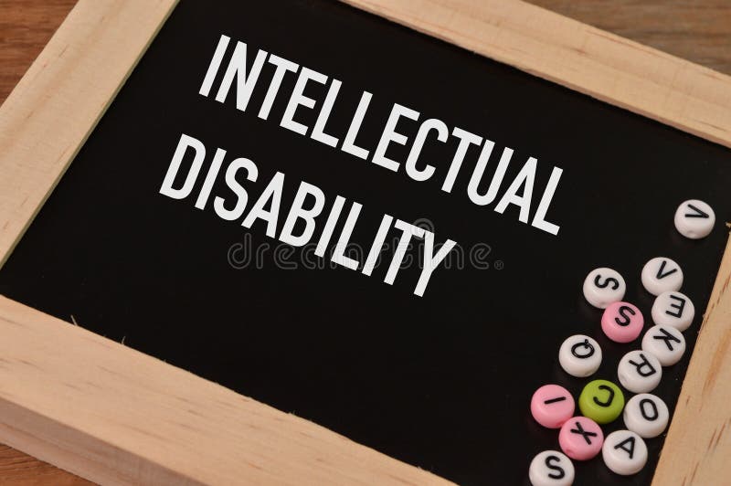 Top View of Chalkboard Written with INTELLECTUAL DISABILITY Stock Image ...