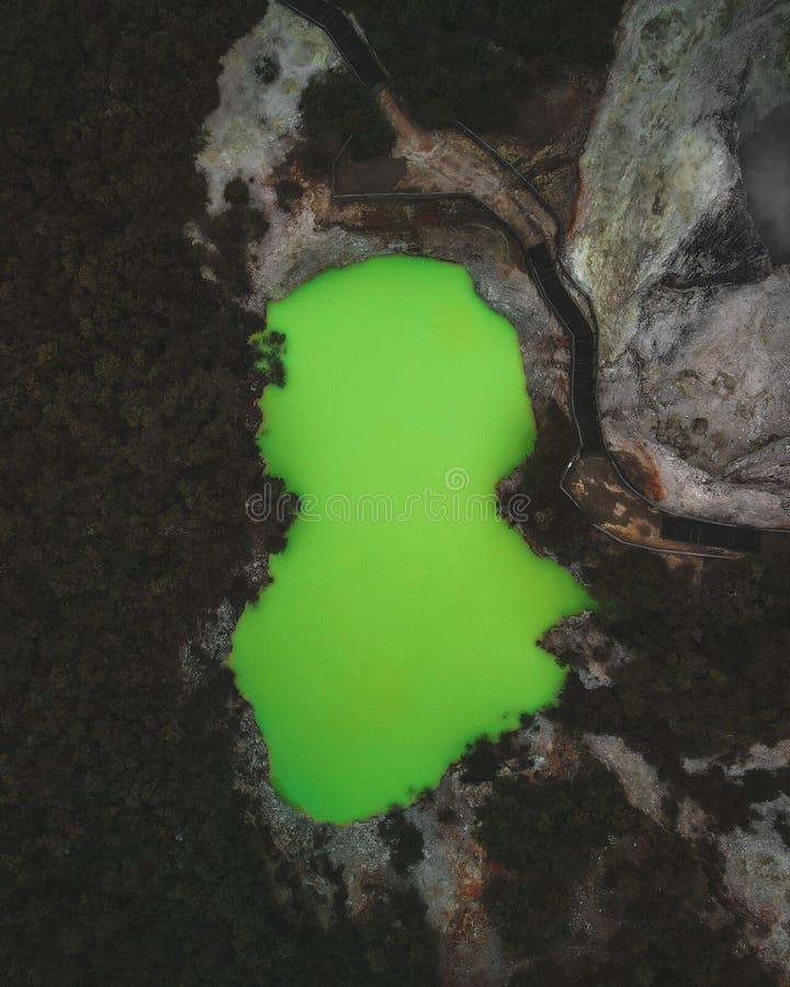 Top View of Champagne Pool in New Zealand Stock Photo - Image of ...