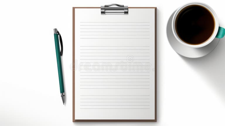 Top View of a Checklist with Checkboxes and a Cup of Coffee Stock ...