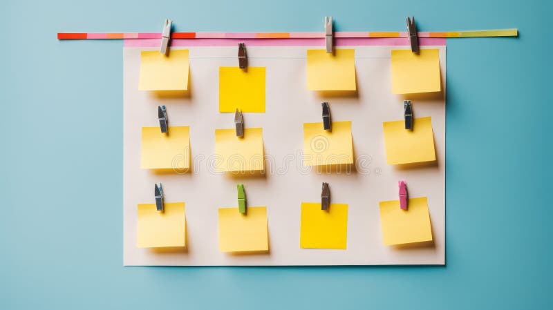 Top View of a Checklist Surrounded by Sticky Notes and Reminders Stock ...