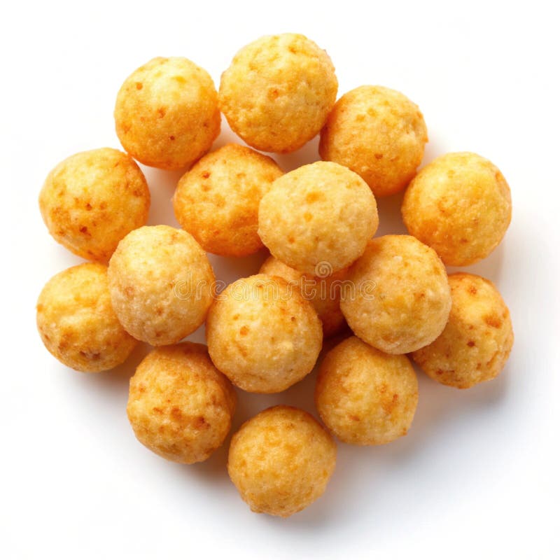 Top View of Cheese Puff Balls Stock Illustration - Illustration of ...