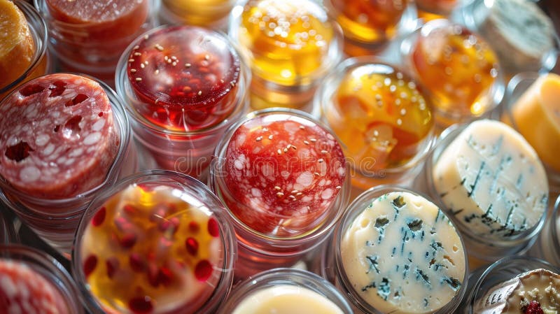 Top View of the Cheese Spread. a Selection of Different Cheeses Stock ...