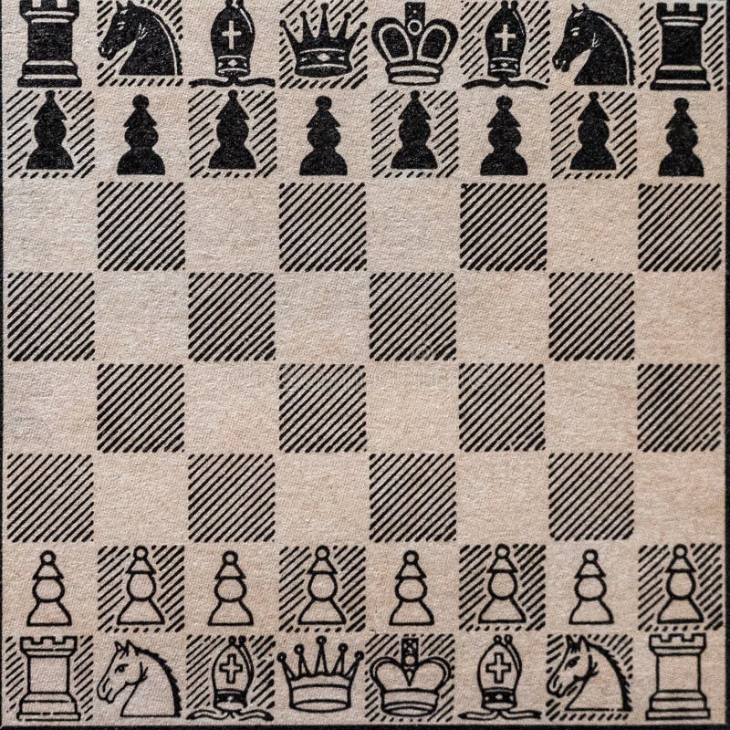 Top View of Chess Board with Chess Pieces Set for New Game Stock Image ...