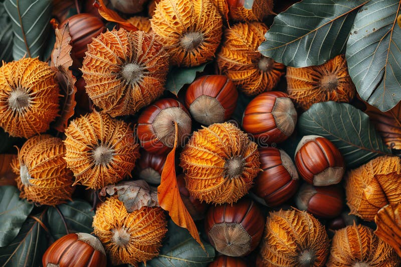 Top View of Chestnuts, Full Frame Photo, Texture Background, Shot Stock ...