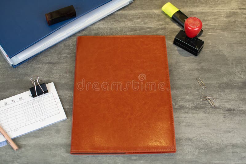 Top View of Chinese Accountant S Desk Stock Image - Image of ledger ...