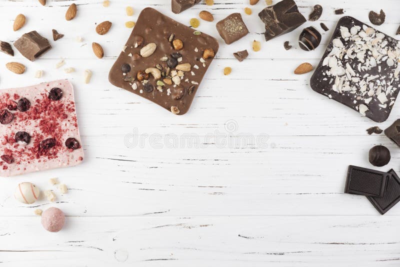 Top View Chocolate Bars. High Quality Photo Stock Photo - Image of ...