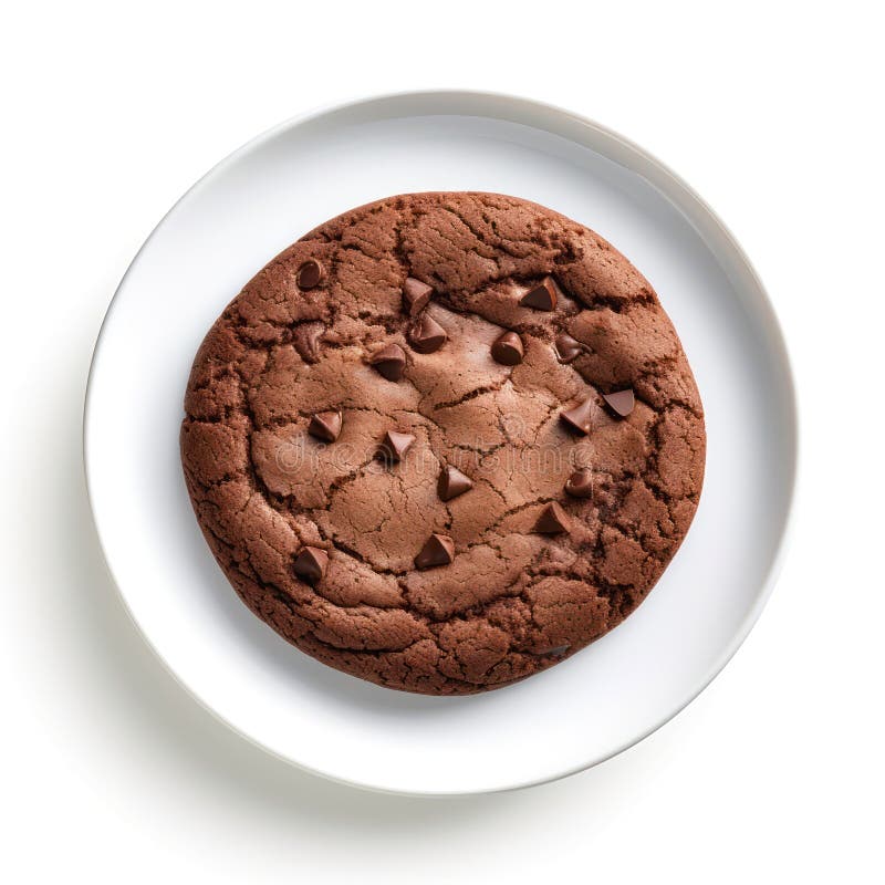 Top View of Chocolate Cookie. Stock Illustration - Illustration of ...