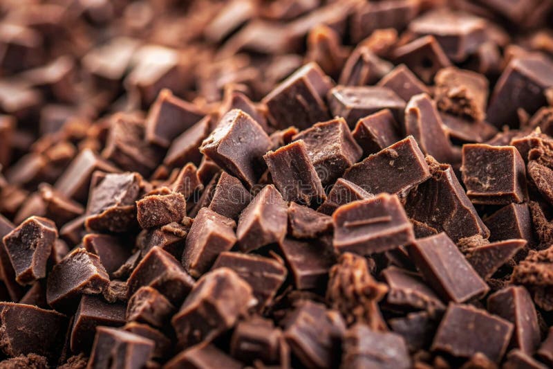 Flat Lay of Chopped Dark Chocolate Stock Illustration - Illustration of ...