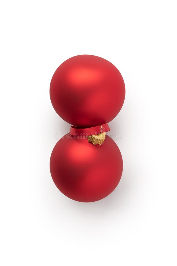 Top View of Christmas Balls Isolated on White Stock Photo - Image of ...