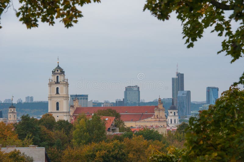 A Top View of the Churches in Vilnius Stock Photo - Image of outdoor ...