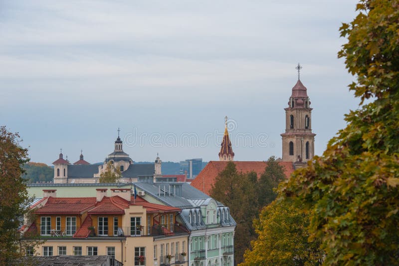A Top View of the Churches in Vilnius Stock Photo - Image of monument ...