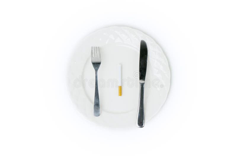 Plate cigarette stock photo. Image of dinner, kitchen - 27900888