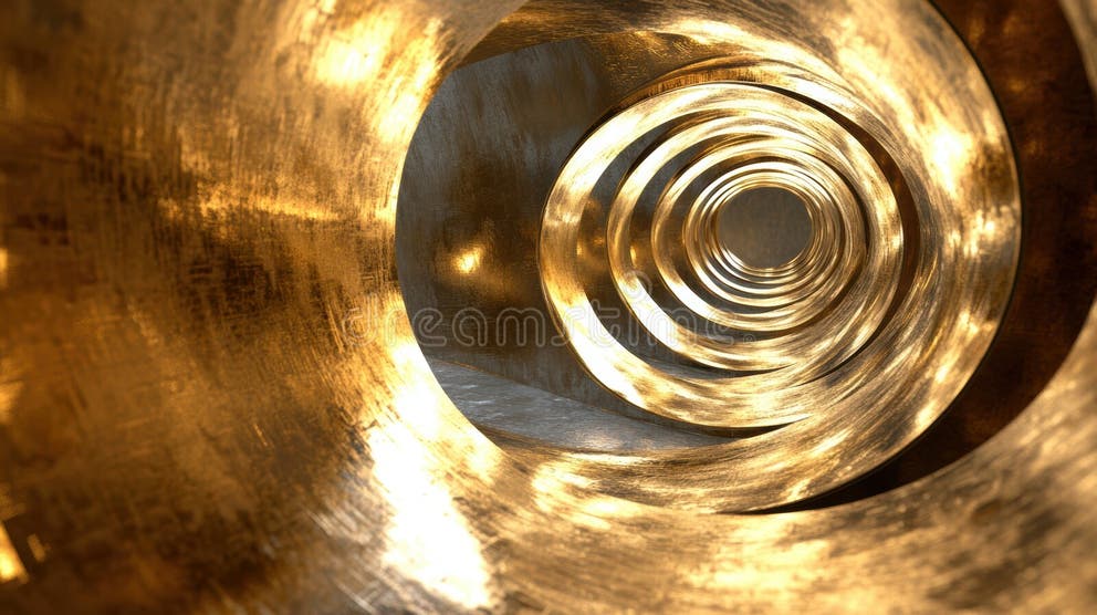 A Top View of a Circular Metal Object Showcasing Intricate Design ...