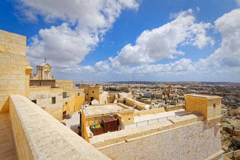 Top View from Citadel, Ir-Rabat, Malta Editorial Photo - Image of ...