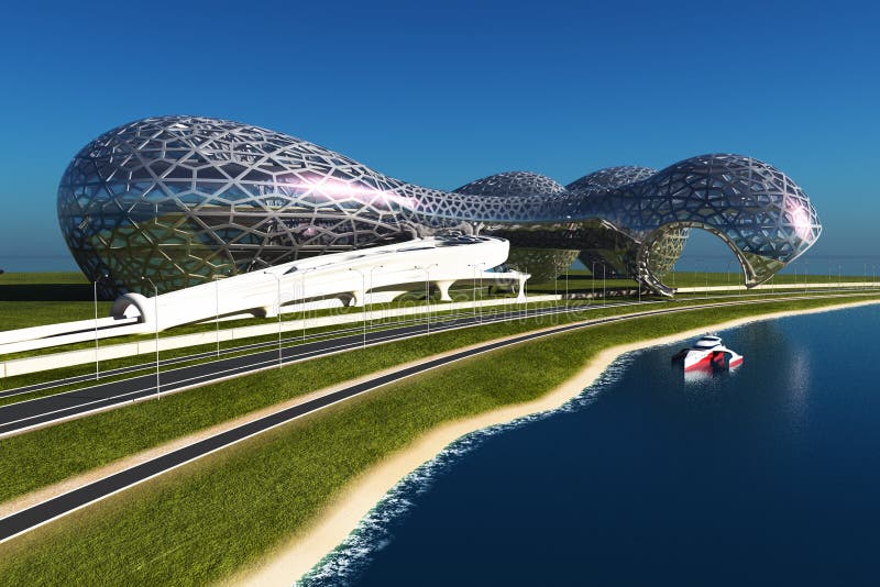 Architectural complex stock illustration. Illustration of exterior ...