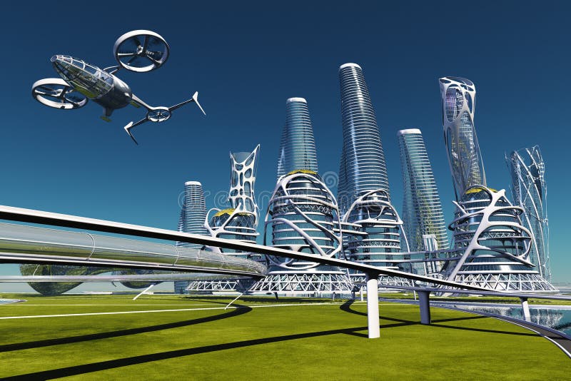 Architectural complex stock illustration. Illustration of render ...