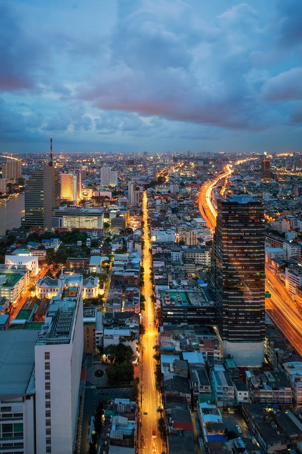 Top View Cityscape Fo Bangkok Editorial Photography - Image of ...