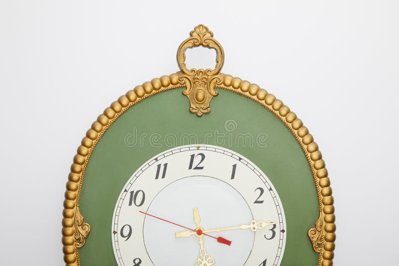 Top View of Classic Alarm Clocks Stock Image - Image of sandglass ...