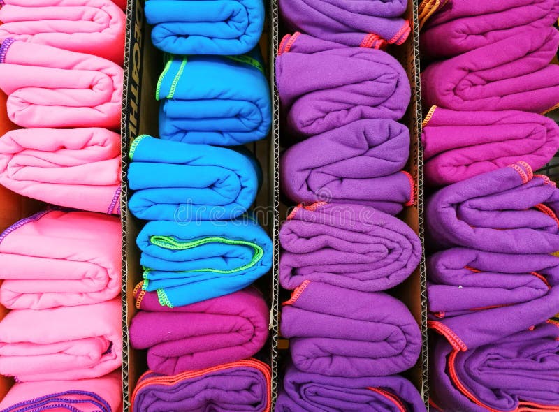 Top View Clean Clothes Stack Stock Photo - Image of hygiene, background ...