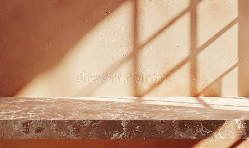 Top View of a Clean Light Brown Countertop Stock Photo - Image of ...