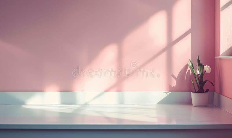 Top View of a Clean Pink Laminate Countertop Stock Illustration ...