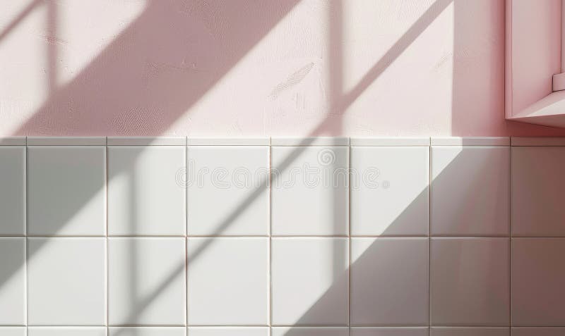Top View of a Clean White Tile Countertop Stock Photo - Image of white ...