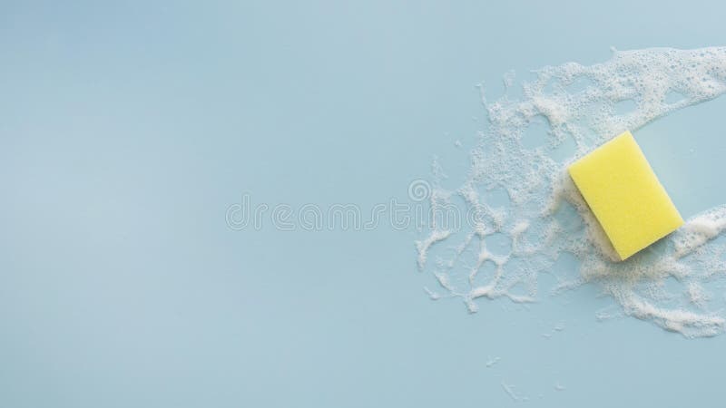 Top View Cleaning Sponge with Copy Space. High Quality and Resolution ...