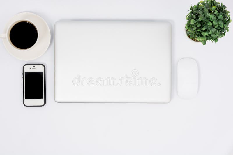 Top View Close Laptop or Notebook Workspace Office Stock Photo - Image ...