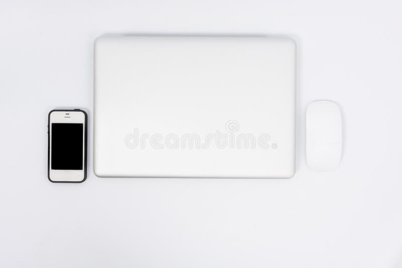 Top View Close Laptop or Notebook Workspace Office Stock Photo - Image ...