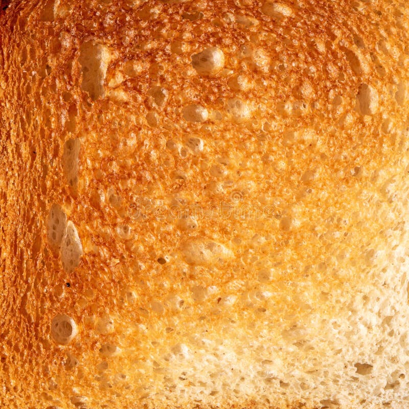 Top View Close-up Image Displaying Textured Surface of Sliced Bread ...