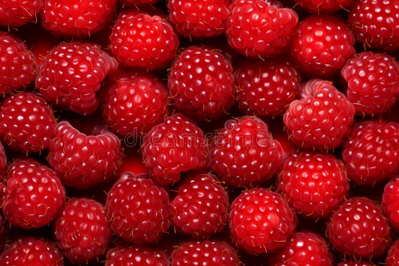 Top View Close Up of Raspberries Stock Illustration - Illustration of ...