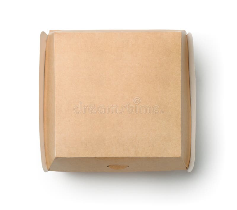 Top View of Closed Blank Burger Box Stock Image - Image of container ...