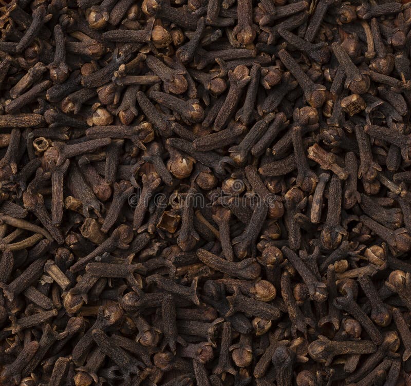 Top View, Closeup of Cloves. Food Backdrop Stock Image - Image of clove ...