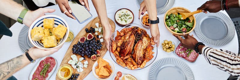 Hands Serving Dishes stock photo. Image of celebrate - 341730508