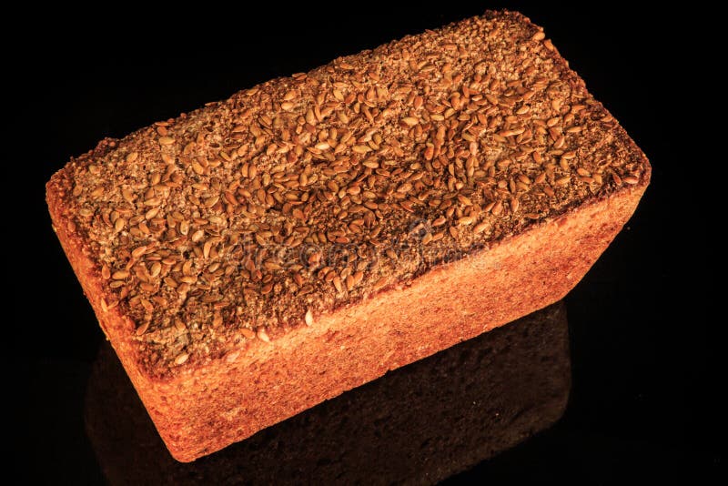 Closeup Rectangular Ray Bread with and Two Roasted Flapjacks Stock ...