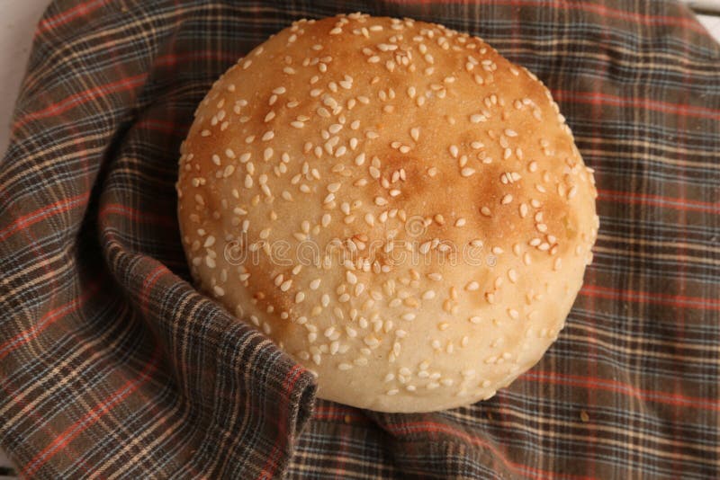 Top View Closeup of a Round Bread that Could Be Used As a Burger Bun ...