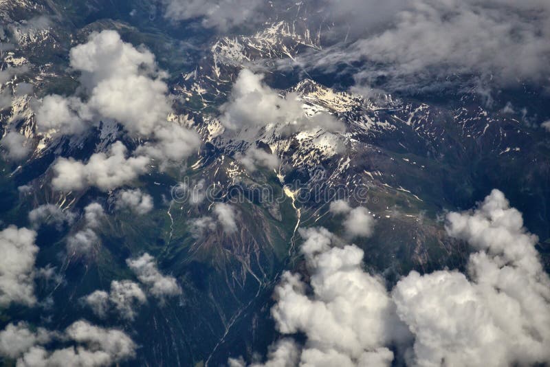 Top View of a Clouds Over the Alps Stock Photo - Image of immense, blue ...